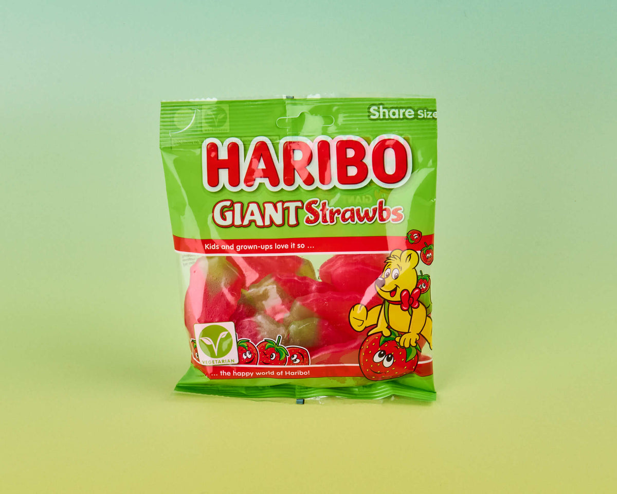 Haribo Giant Strawbs - Share Bag – Sweet Hamper Company