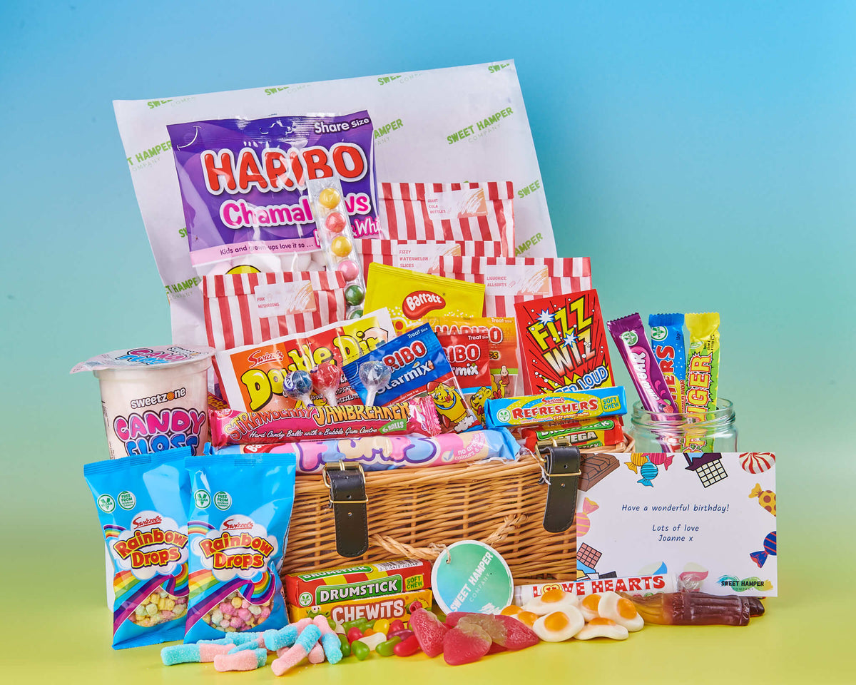 Large Personalised Sweet Hamper - 30 Sweets & Free Personalisation ...