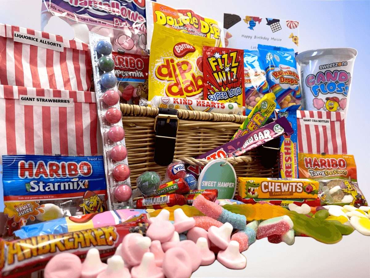 Large Personalised Sweet Hamper - 30 Sweets & Free Personalisation ...
